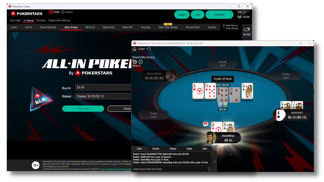Pokerstars poker store