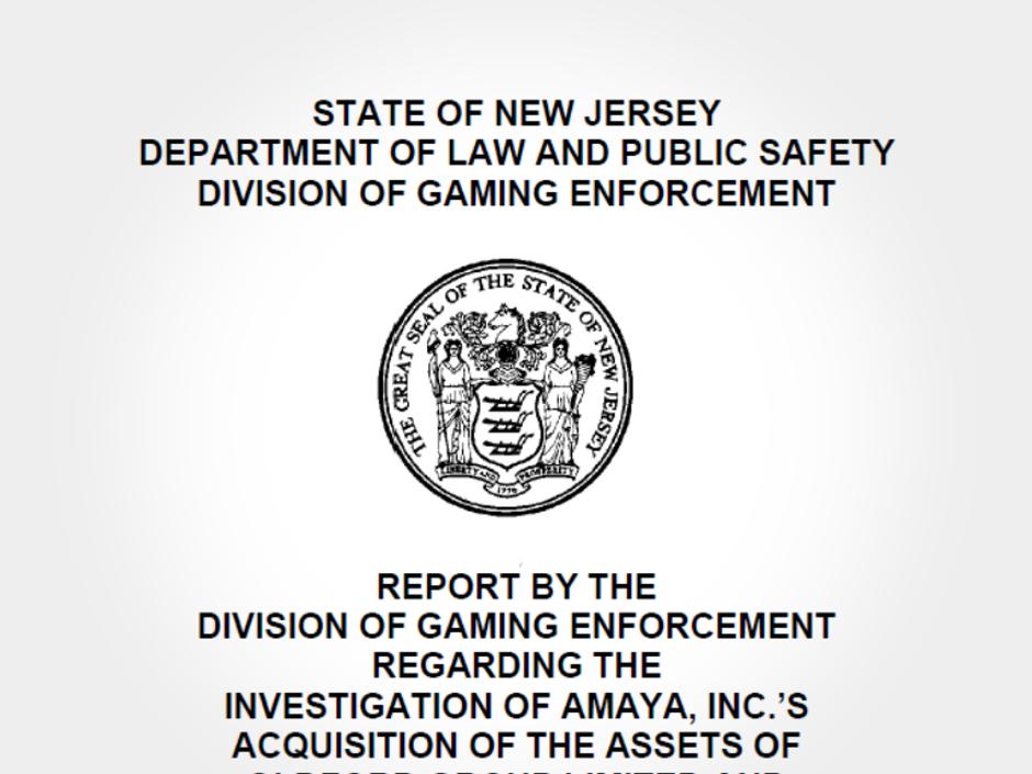 New Jersey DGE Releases its Penetrating Investigation of PokerStars ...