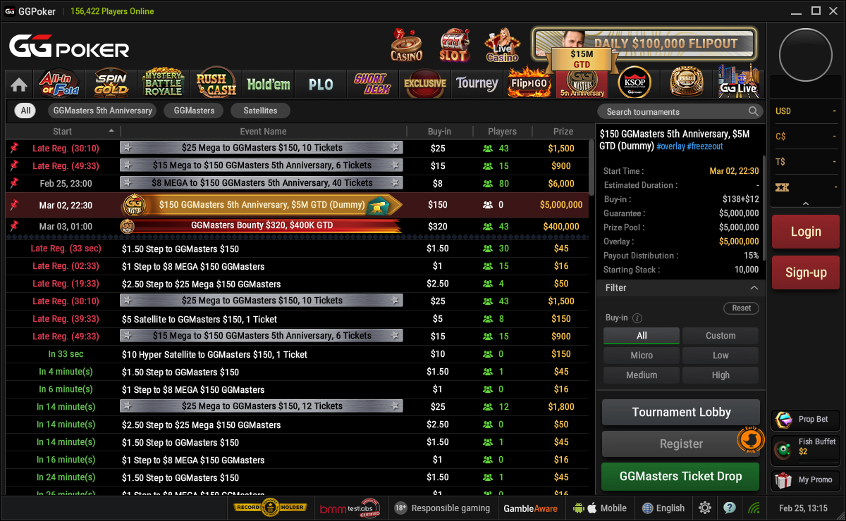 “System Issue” Forces GGPoker to Reschedule $5M GGMasters Anniversary ...