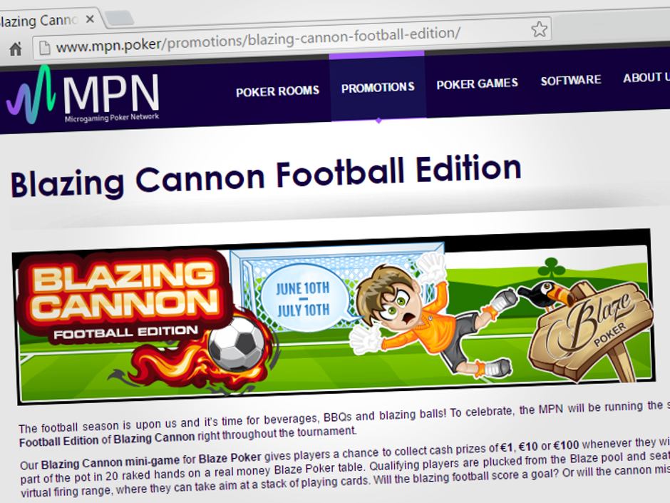 MPN Brings Back Blazing Cannon for Euro 2016 Promo | Poker Industry PRO